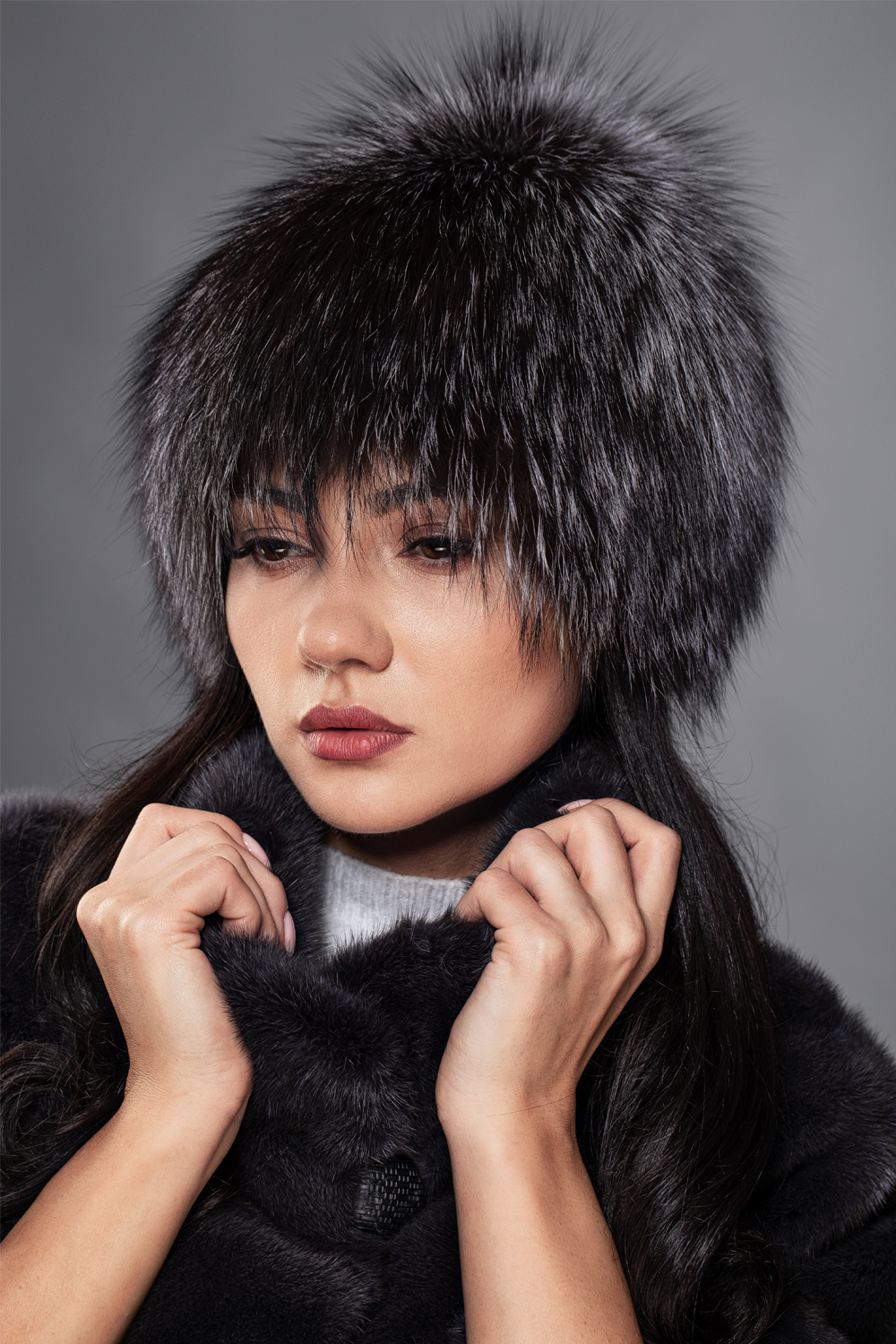 FES DIN BLANĂ NATURALĂ DE VULPE - MIRAL FASHION